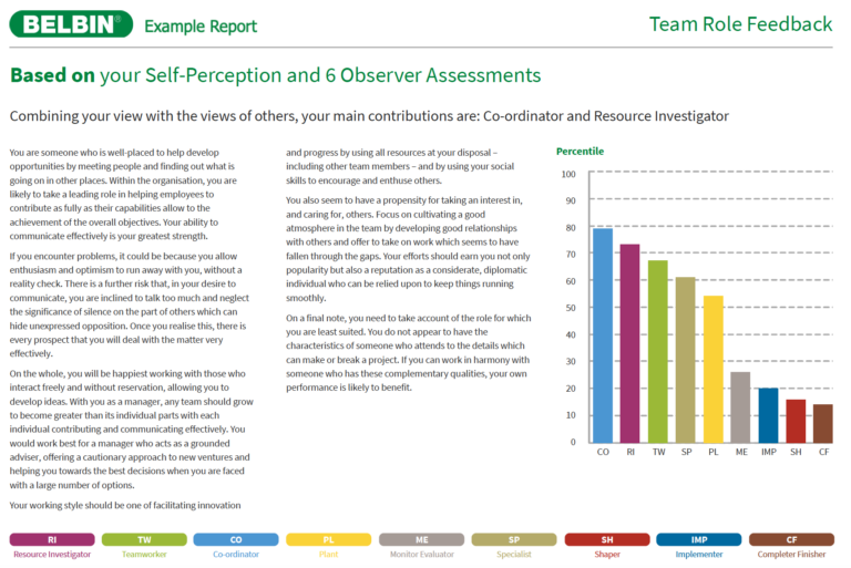 Team Development - Team Contributions Mapping - Belbin